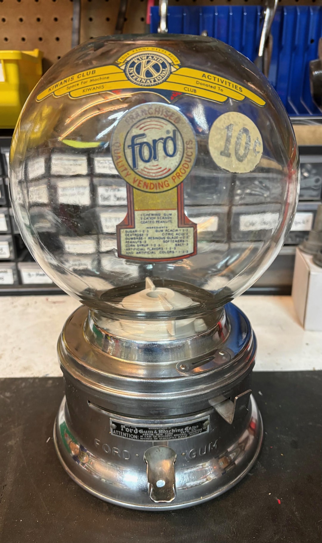Antique Ford Gumball Machine With Glass Globe F100 Ford Gum Machine - Etsy