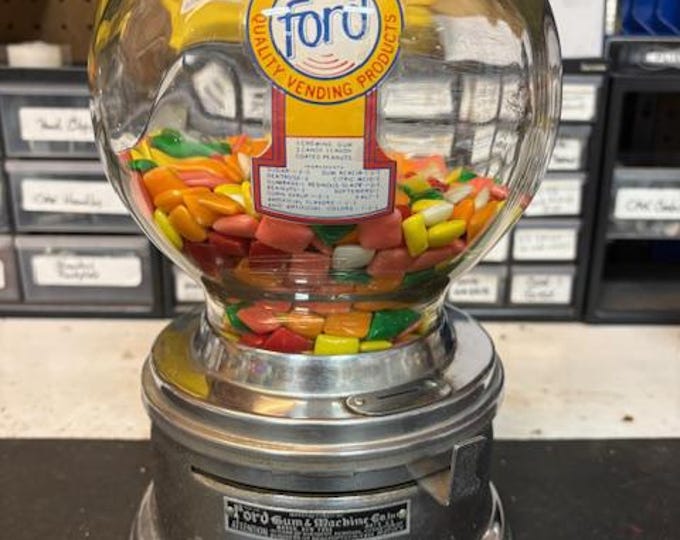 Antique Ford Gumball Machine With Glass Globe F100 Ford Gum Machine - Etsy