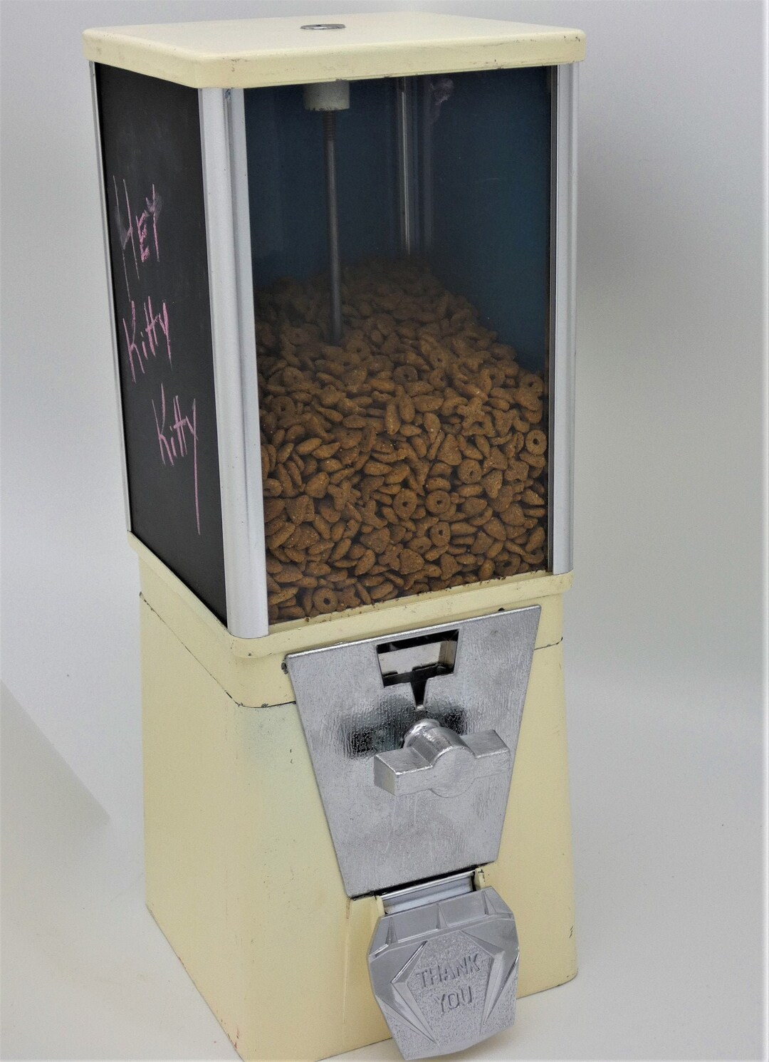 CAT KITTEN Treat Dispenser in WHITE Repurposed From Authentic Vintage ...