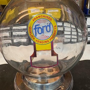 Antique Ford Gumball Machine With Glass Globe F100 Ford Gum Machine - Etsy