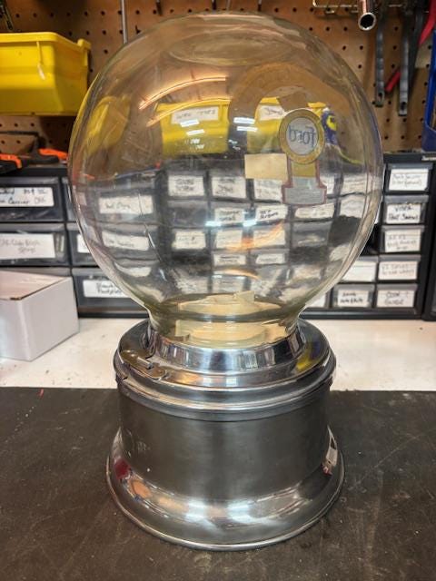 Vintage Kiwanis Club 10 Cent Ford Gum Gumball Machine With Glass Globe ...