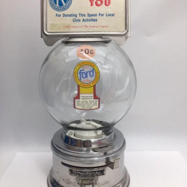 Antique Gumball Machine - Etsy