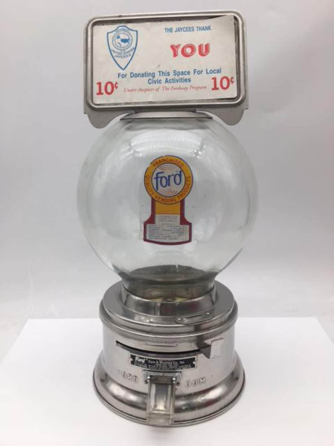 Antique Ford Gumball Machine With Glass Globe F100 - Etsy