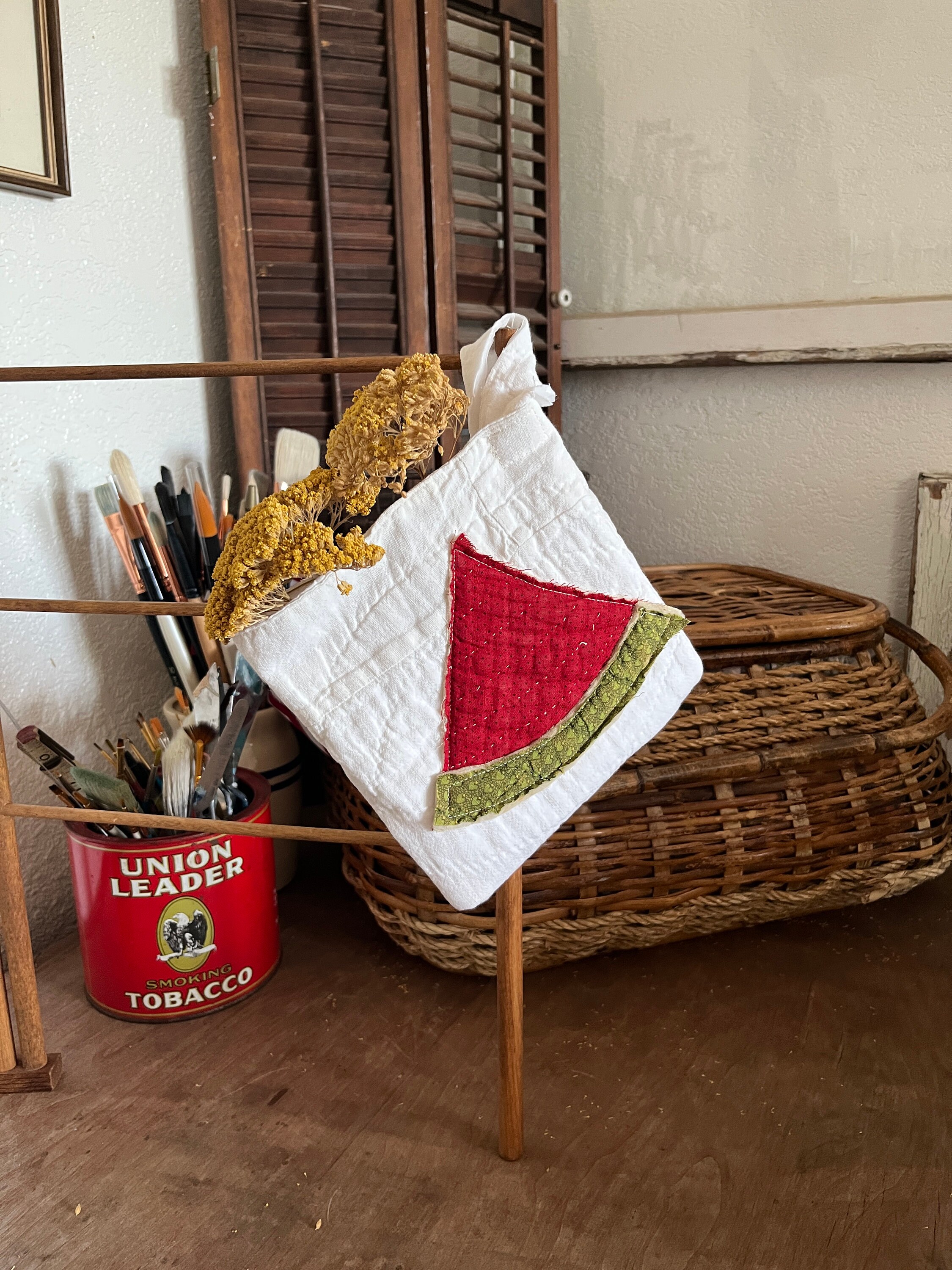 Quilted Peg Rail Bag - Quilted Bag - Strawberry Bag- Project Bag - Peg ...