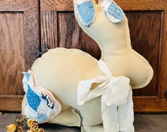 Small Farmhouse Antique Quilt Bunny Pillow Quilt Pillow vintage Quilt ...