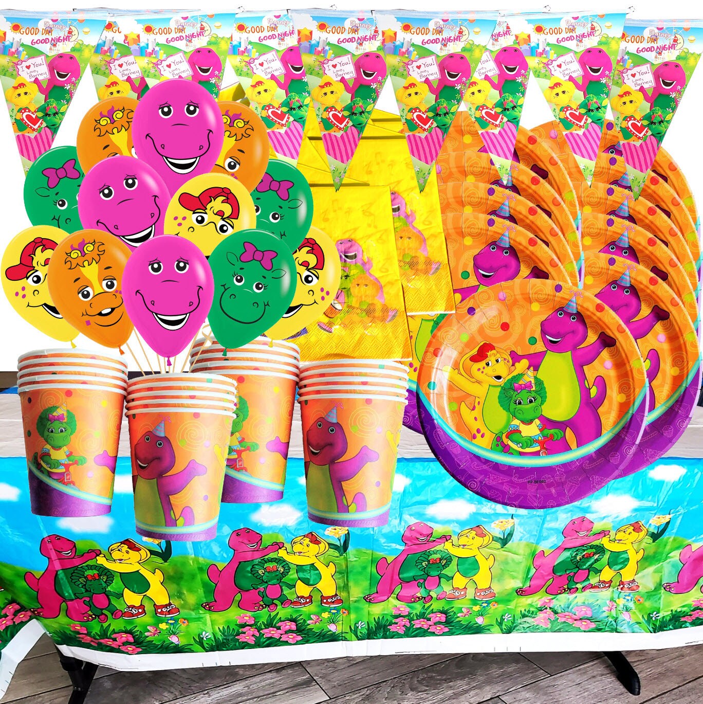 Barney Birthday theme favor party supplies decoration ideas | Etsy