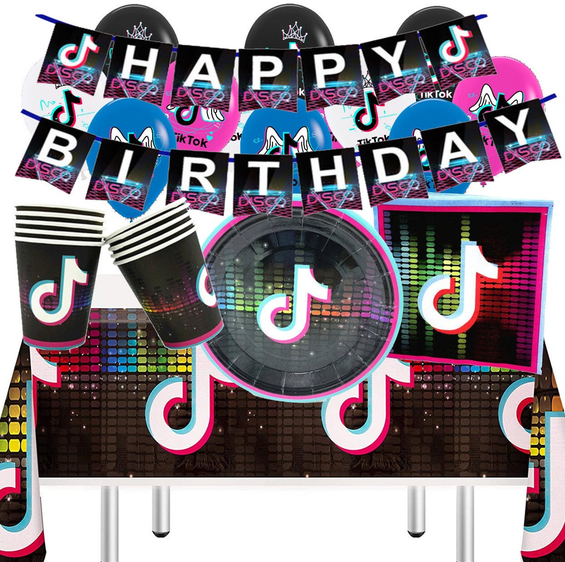Tiktok Birthday Theme Favor Party Supplies Decoration Ideas Etsy