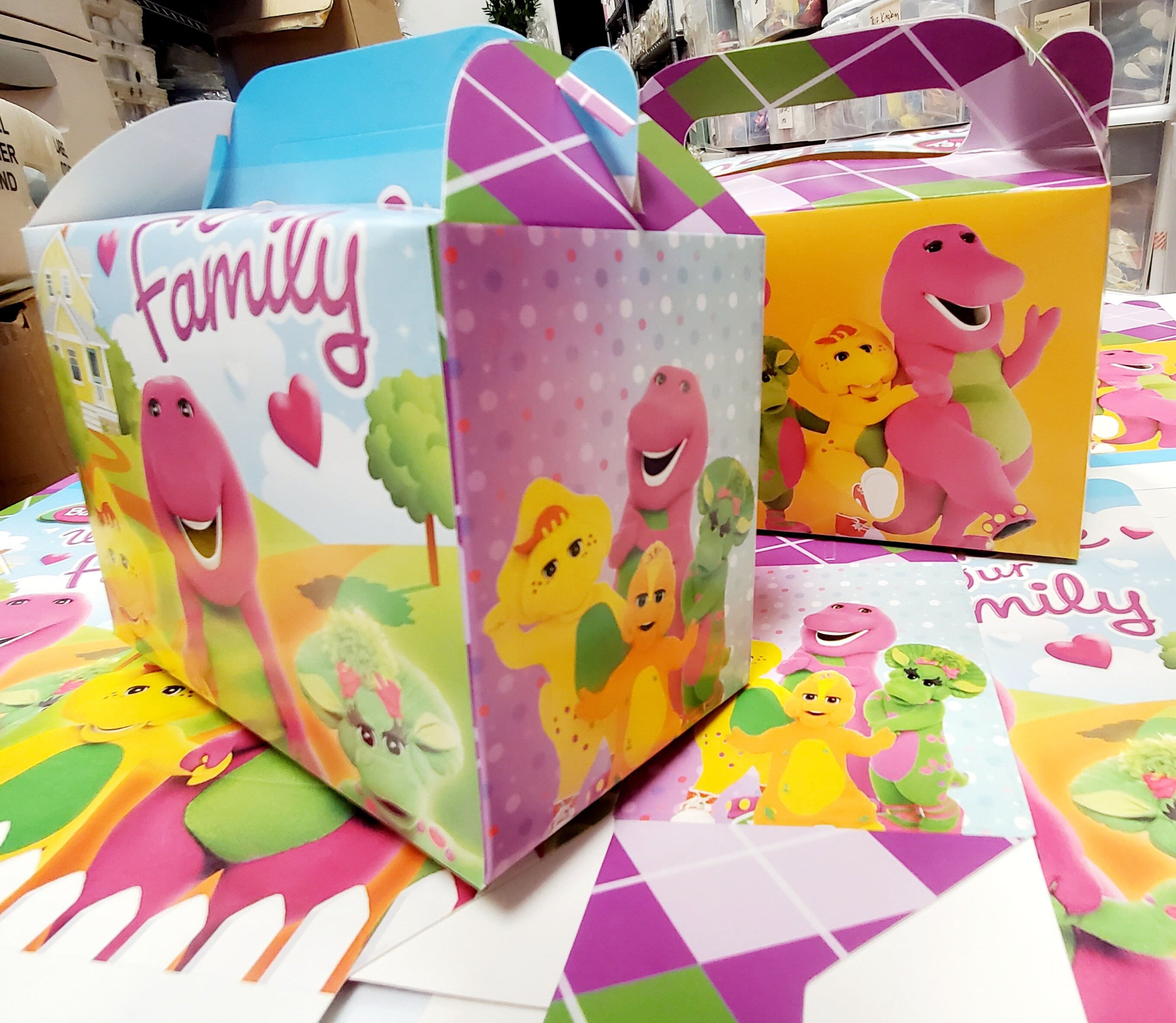 Barney Birthday theme favor party supplies decoration ideas | Etsy