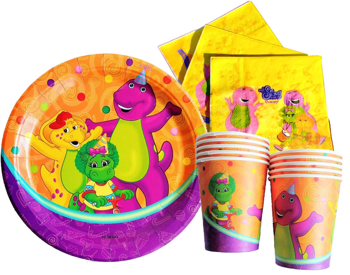 Barney Birthday theme favor party supplies decoration ideas | Etsy