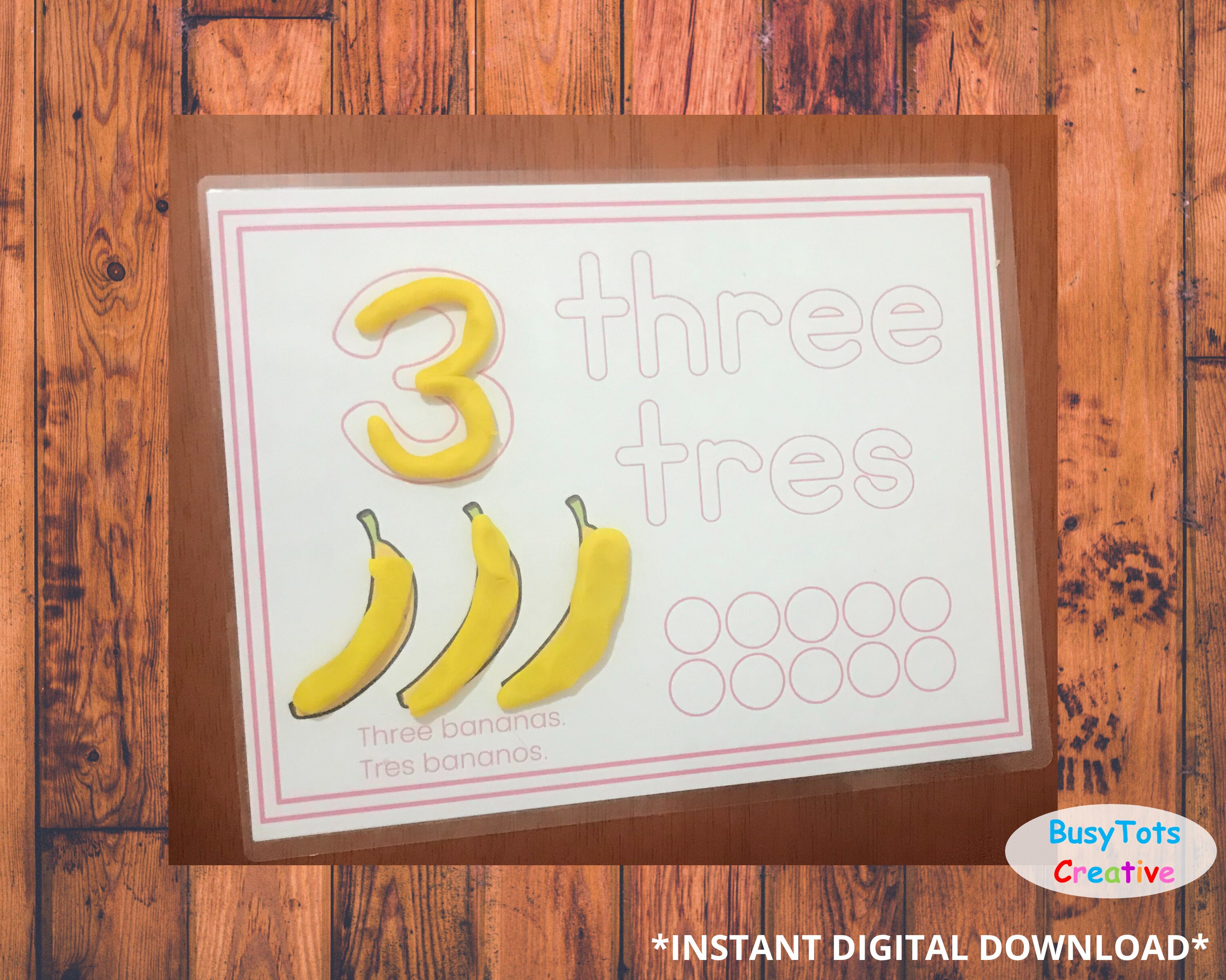 Numbers and Counting 1-10 Play Dough Printable Mat, Toddler Preschool ...