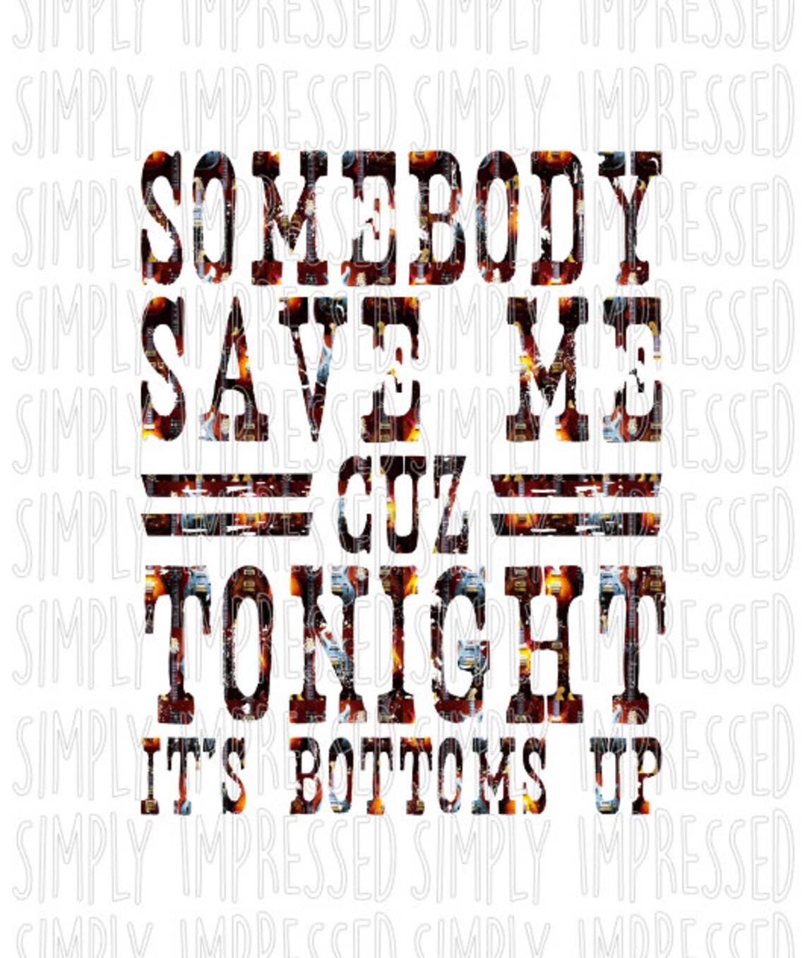 Somebody Save Me / Tonight It's Bottoms up / Jelly Roll / - Etsy