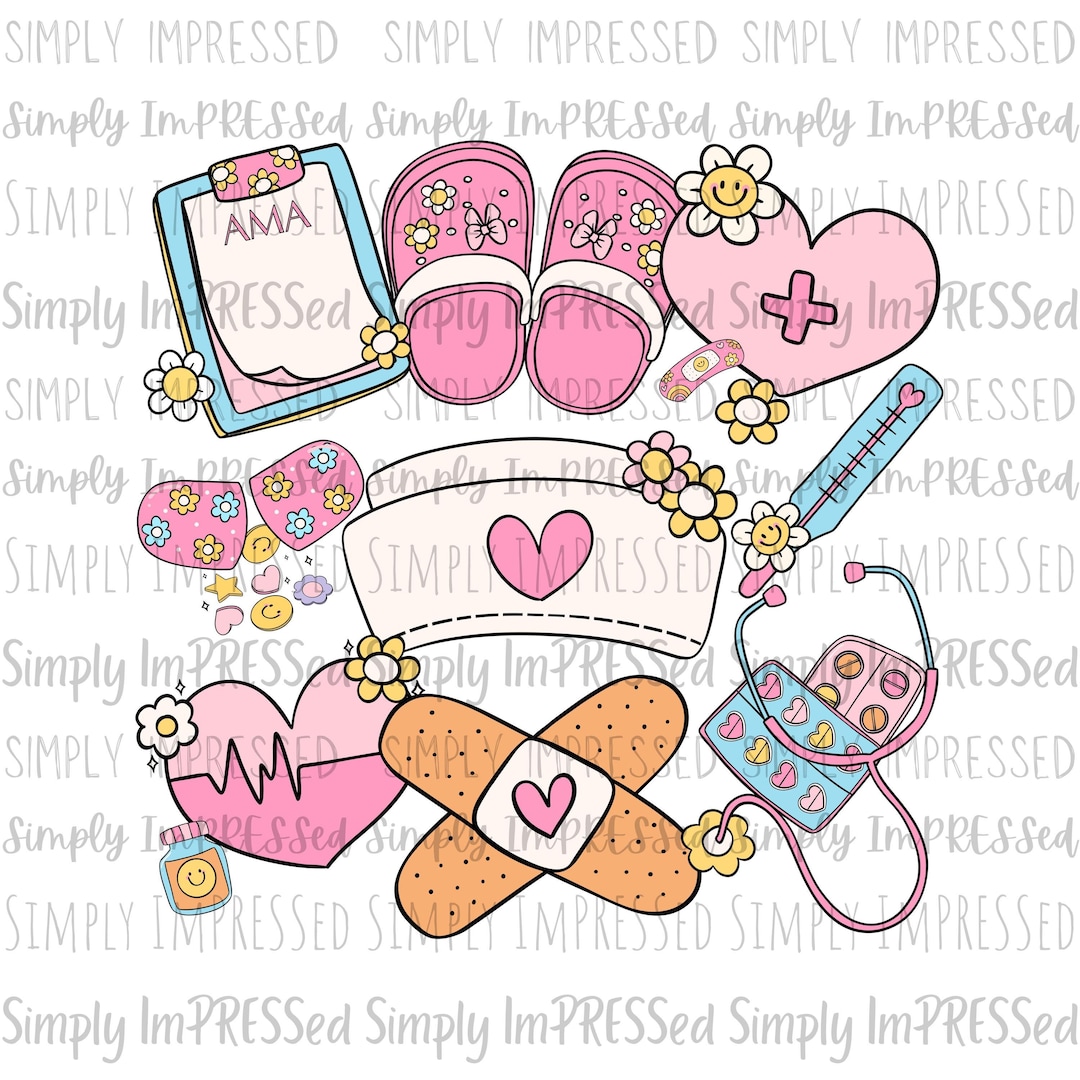 Cute Pink Healthcare PNG / Nursing / Nurse Digital Download - Etsy