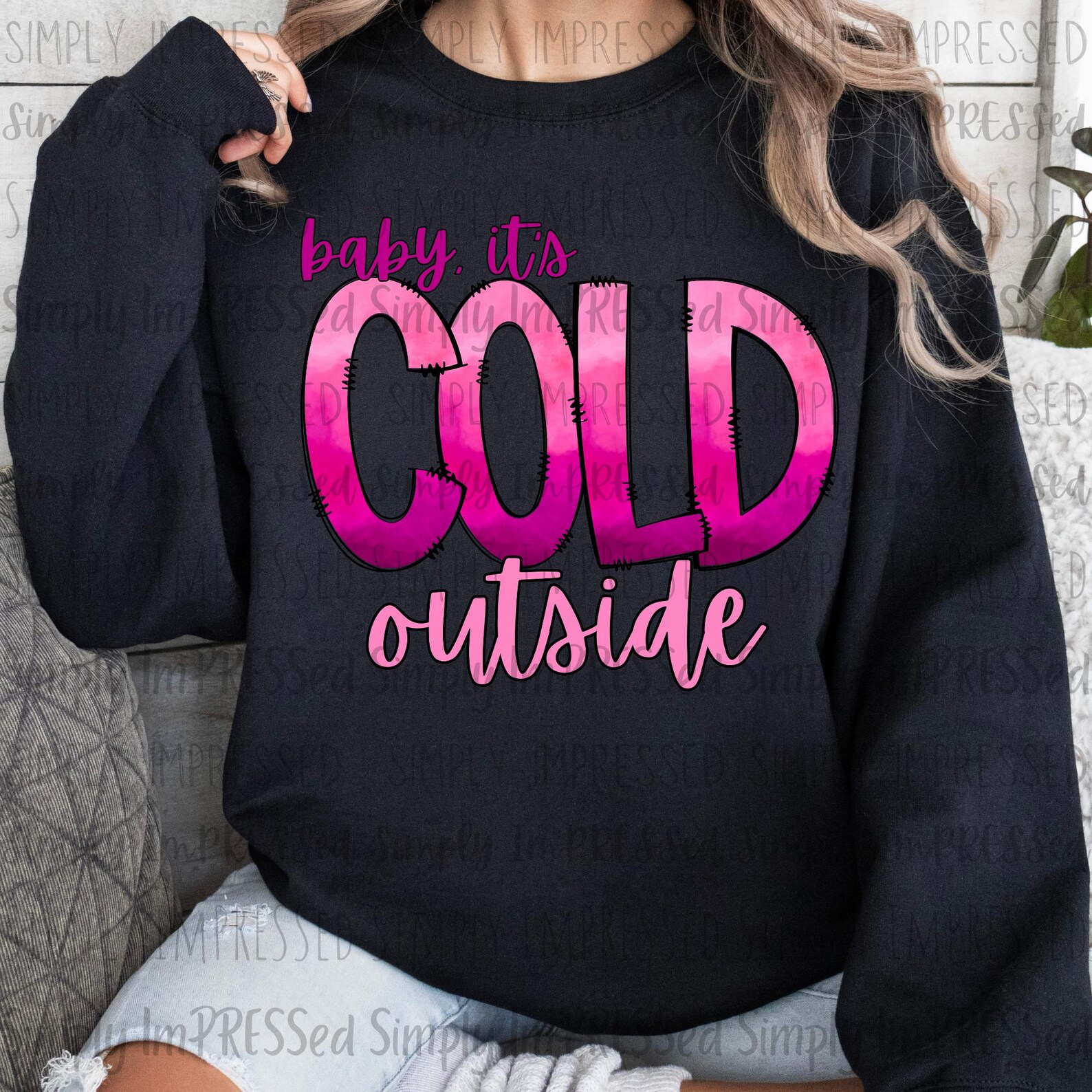 It's Cold AF Outside PNG / Cute Sweatshirt Design / 2 Files Included - Etsy