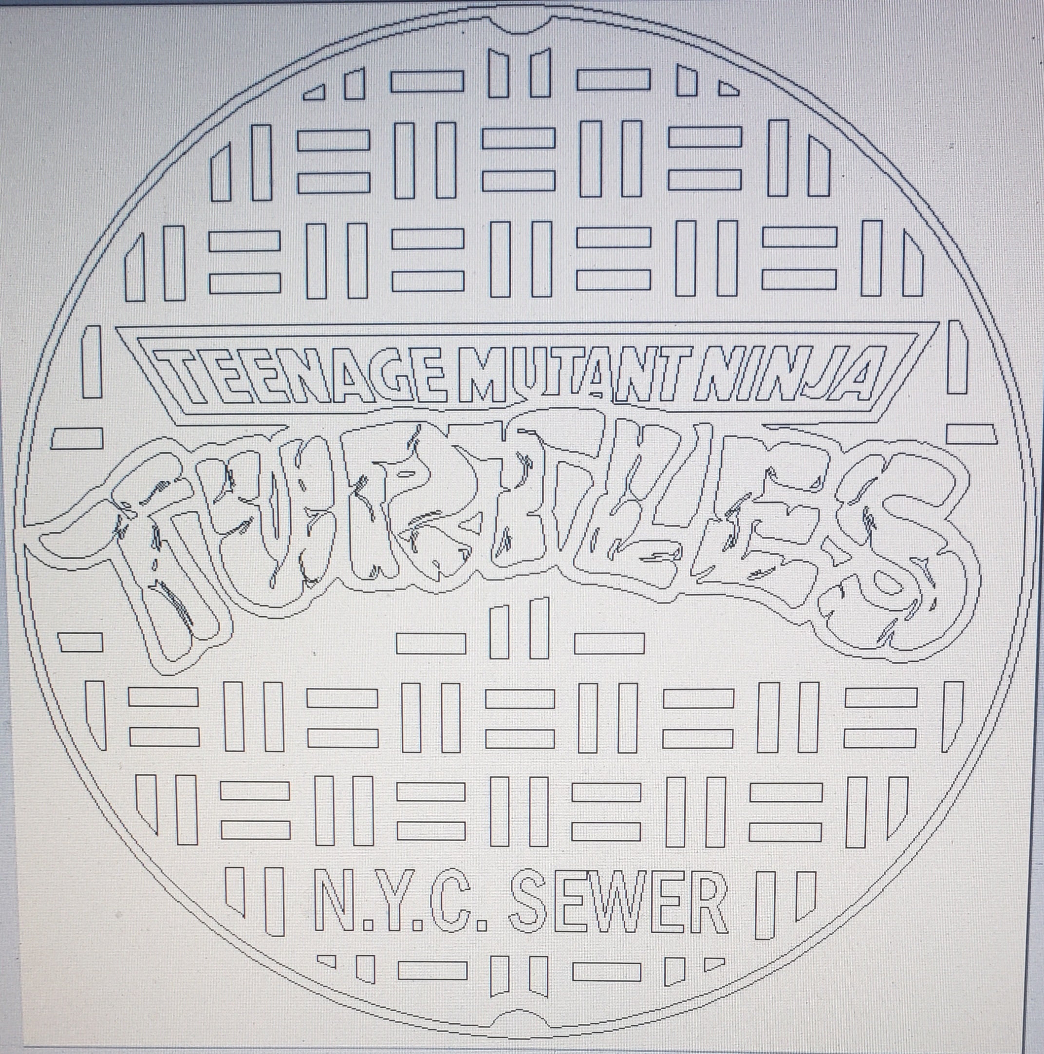 Teenage Mutant Ninja Turtles Sewer Cap vector file | Etsy
