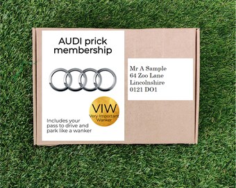 Audi Birthday Card - Etsy UK