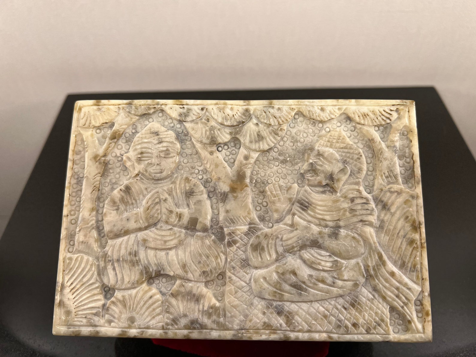 Vintage Green Stone Buddha Box - Etsy