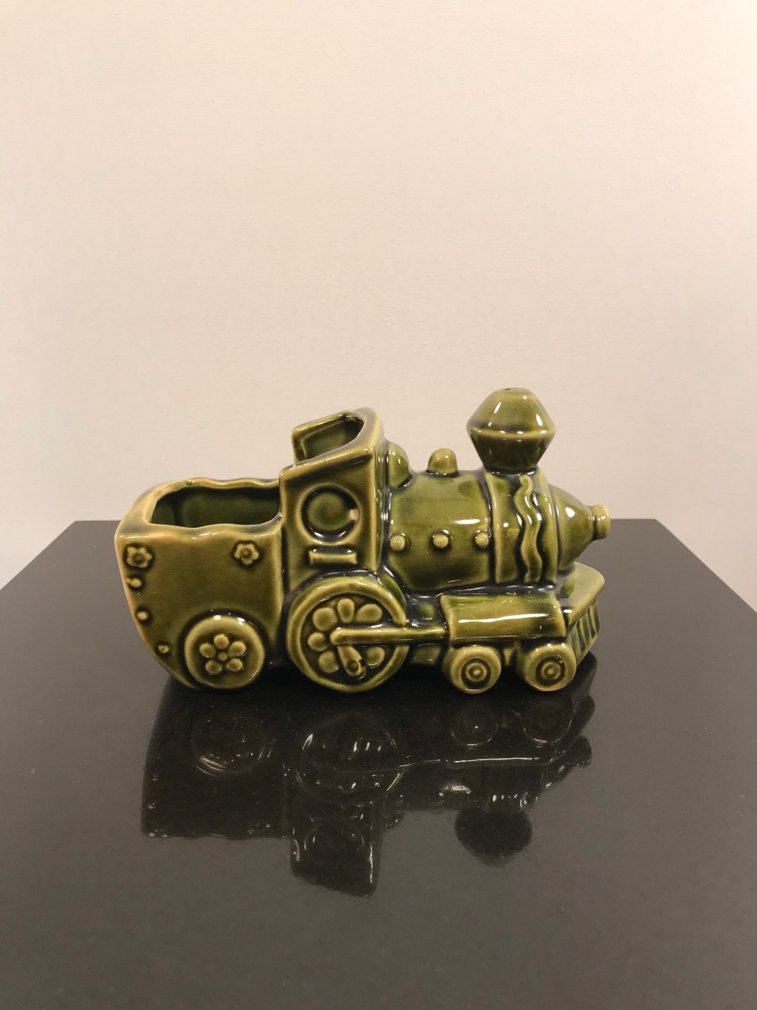 Vintage Ceramic Train Planter - Etsy