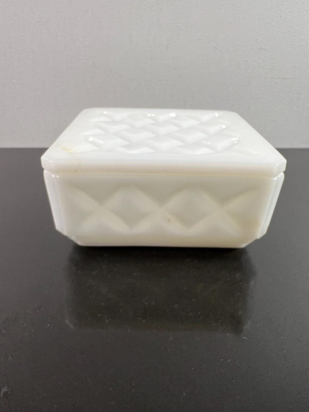 Vintage Milk Glass Box (as Is) - Etsy