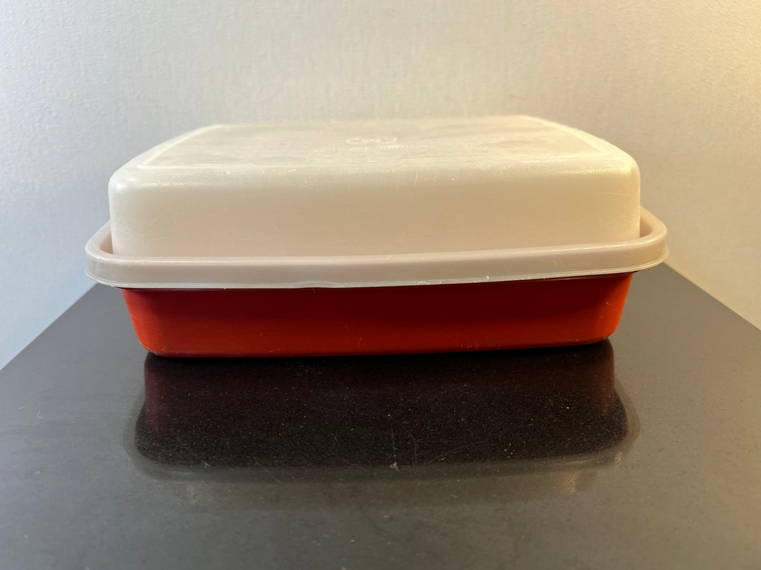 Vintage Small Orange Tupperware Marinade Container - Etsy