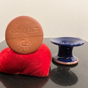 Vintage Blue Wellfleet Pottery Candle Stick Holders - Etsy