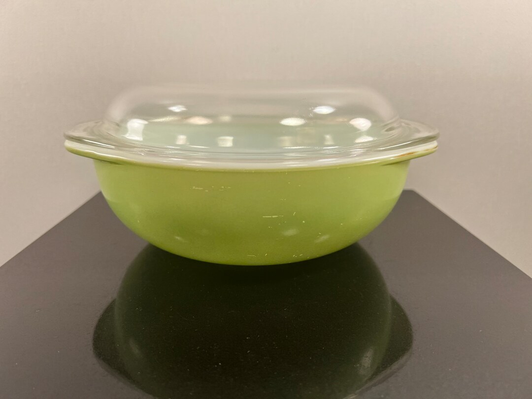 Vintage Lime Green Pyrex Casserole Dish With Clear Lid - Etsy