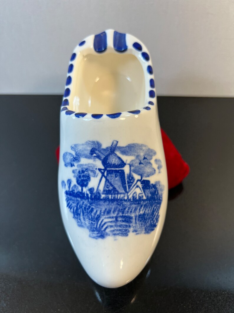 Vintage Dutch Ceramic Delft Shoe - Etsy