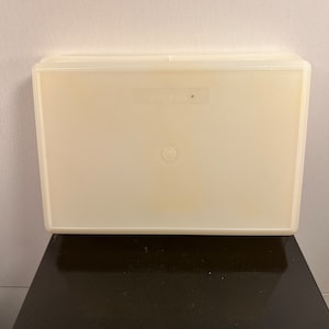 Vintage White Tupperware Container - Etsy