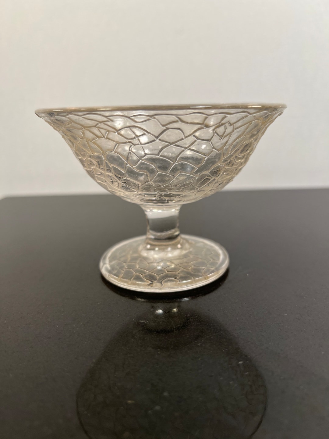Vintage Clear Crackle Glass - Etsy
