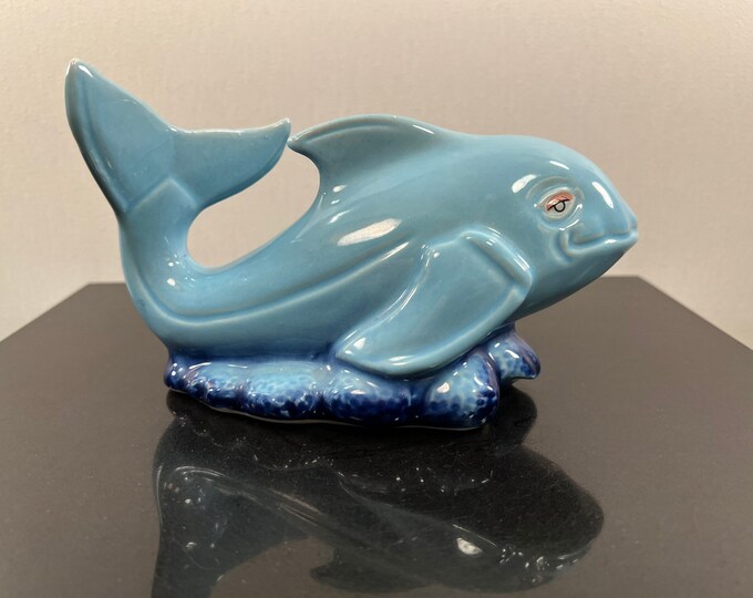 Vintage Ceramic Whale - Etsy