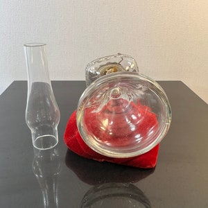 Vintage Small Clear Glass Oil Lamp - Etsy