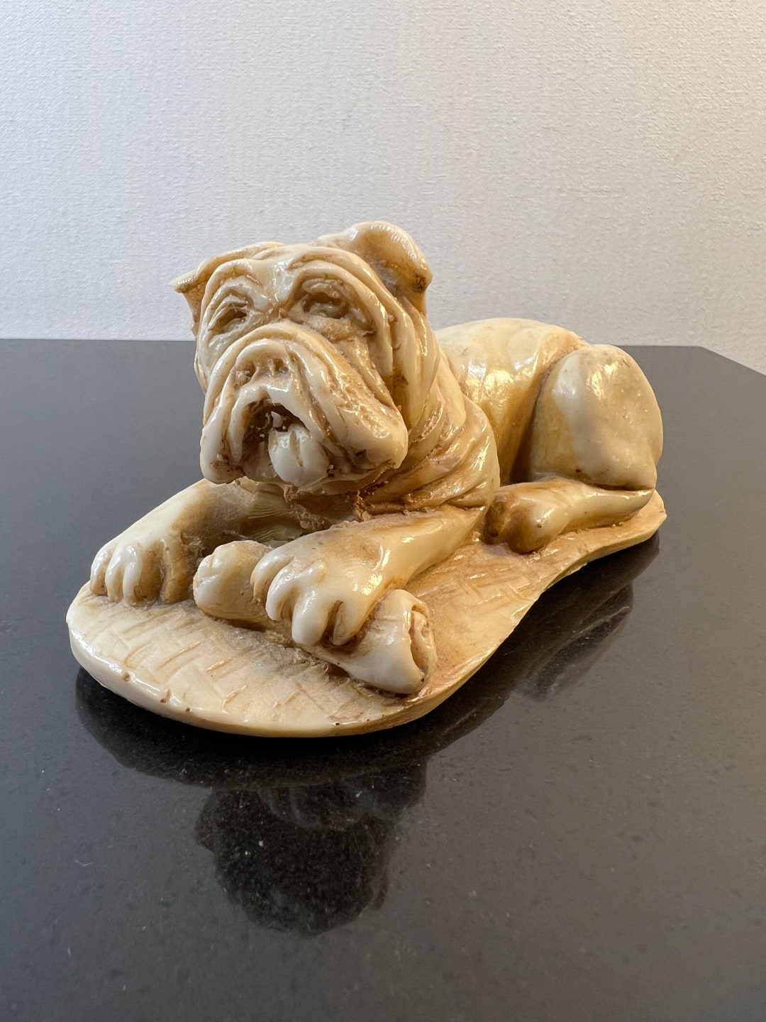 Vintage Georgia Marble Bulldog Figurine - Etsy