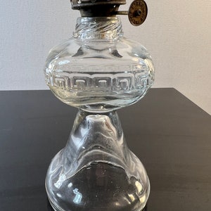 Vintage Small Clear Glass Oil Lamp - Etsy