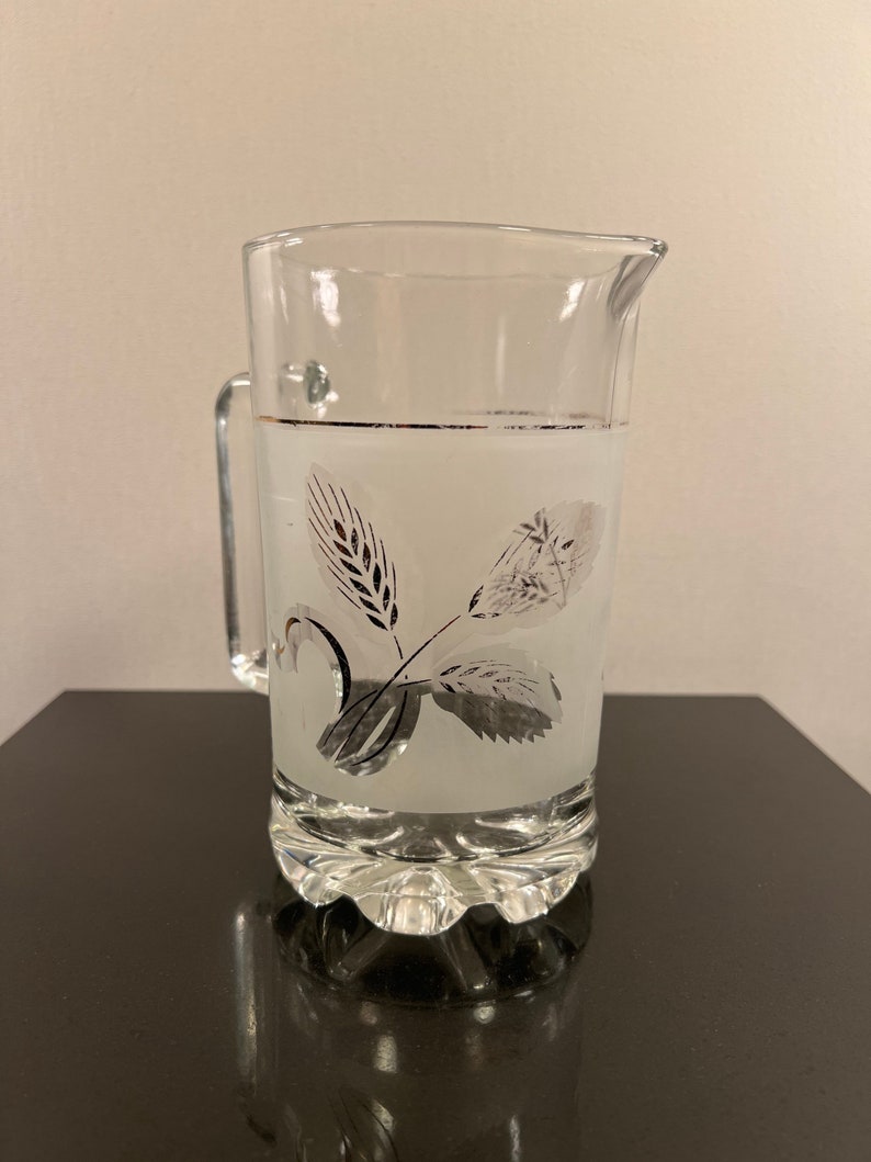 Vintage Italian Glass Pitcher - Etsy