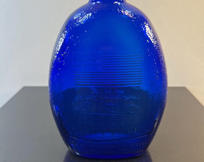 Vintage Cobalt Mary Pickens Gills House Bottle - Etsy