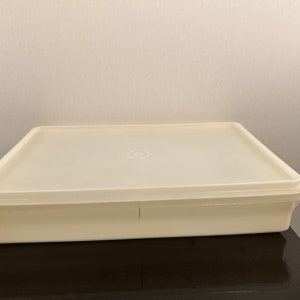 Vintage White Tupperware Container - Etsy