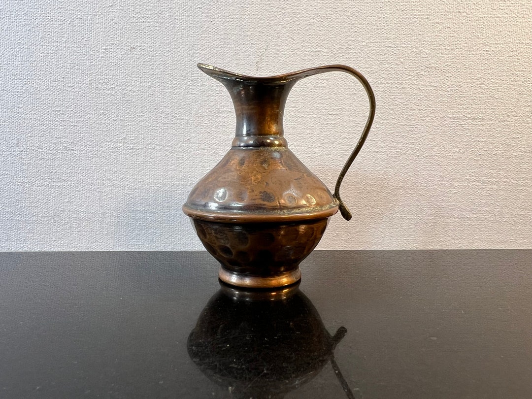 Vintage Israeli Miniature Copper Plate Pitcher - Etsy