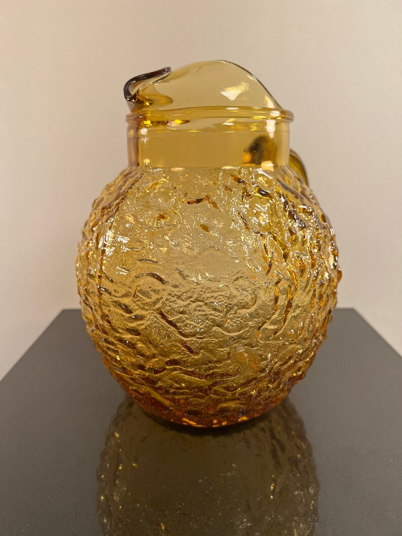 Vintage Anchor Hawking Amber Color Lido Milano Pitcher - Etsy