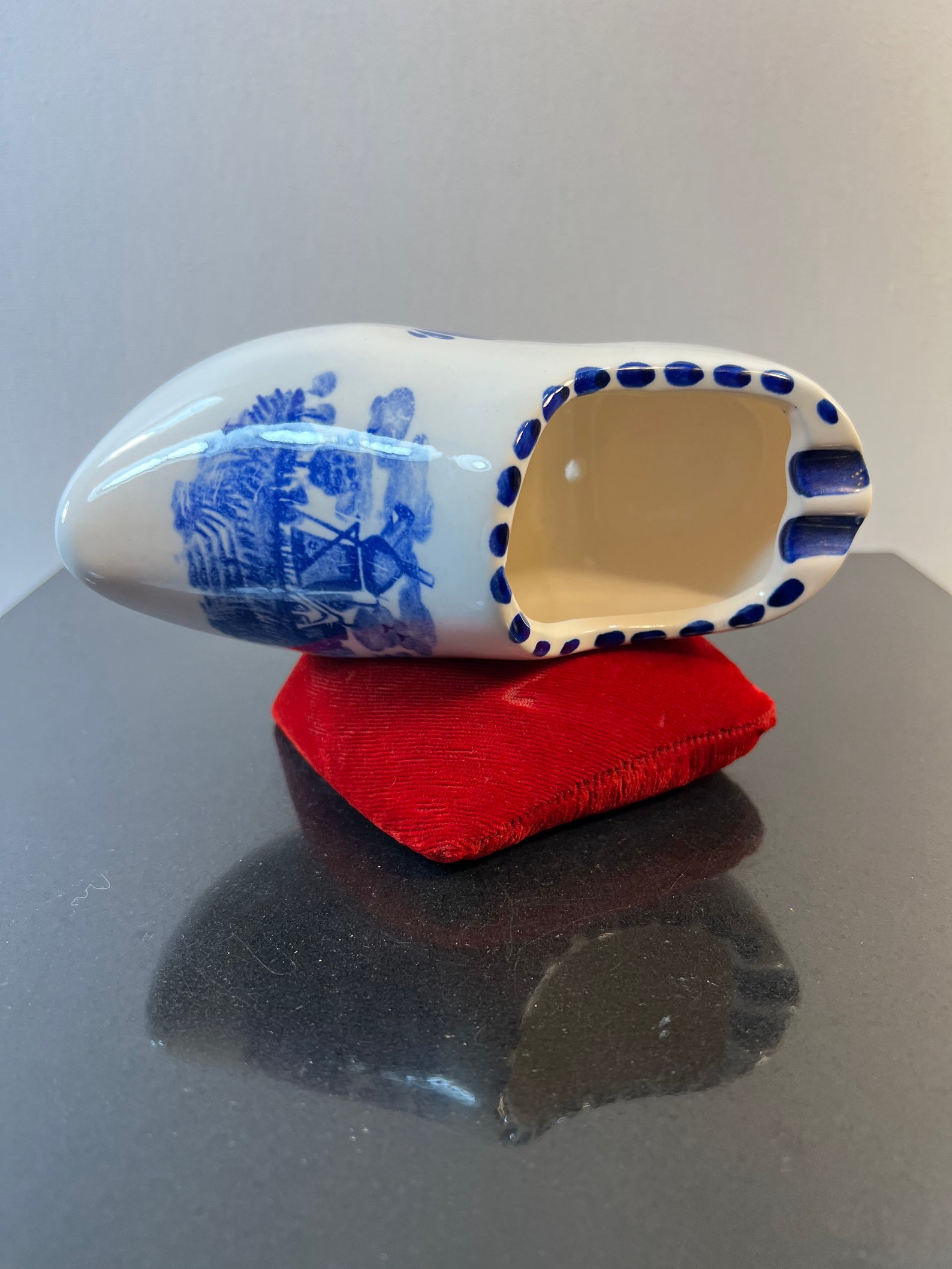 Vintage Dutch Ceramic Delft Shoe - Etsy