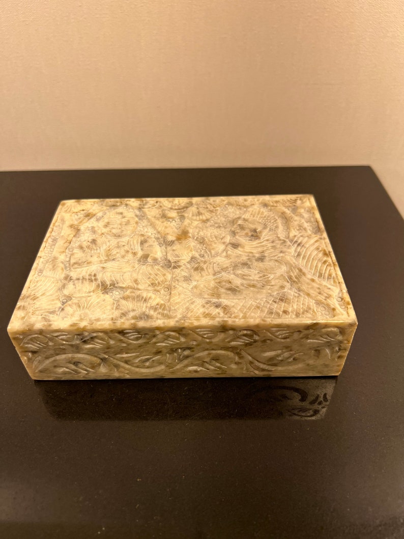 Vintage Green Stone Buddha Box - Etsy