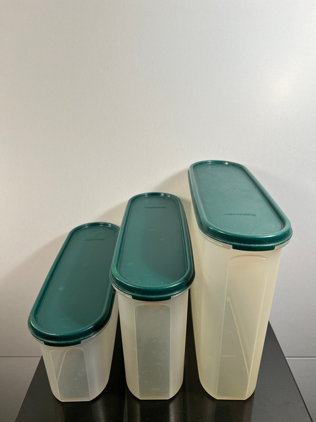 Vintage Green Top Tupperware Set - Etsy