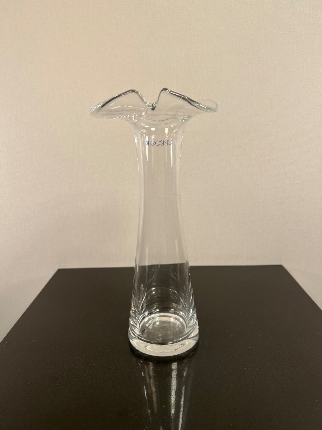 Hand Blown Krosno Glass Vase - Etsy