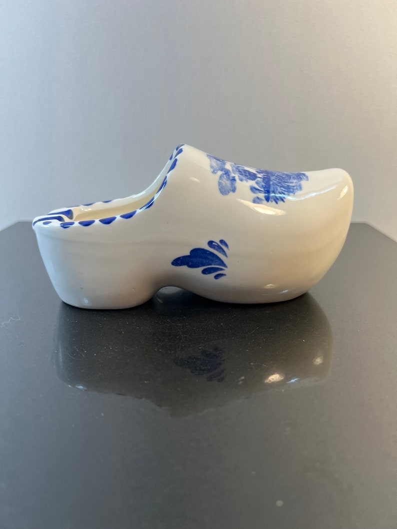Vintage Dutch Ceramic Delft Shoe - Etsy