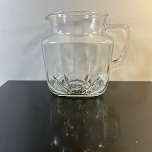 Vintage Small Glass Pitcher - Etsy