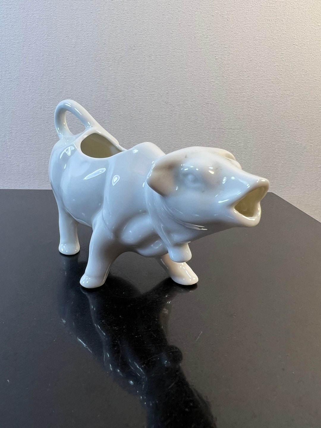 Vintage Porcelain Cow Creamer - Etsy
