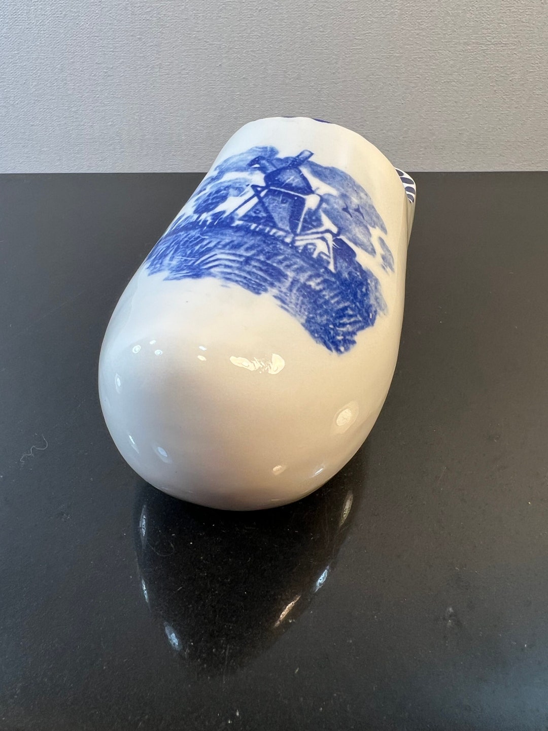 Vintage Dutch Ceramic Delft Shoe - Etsy