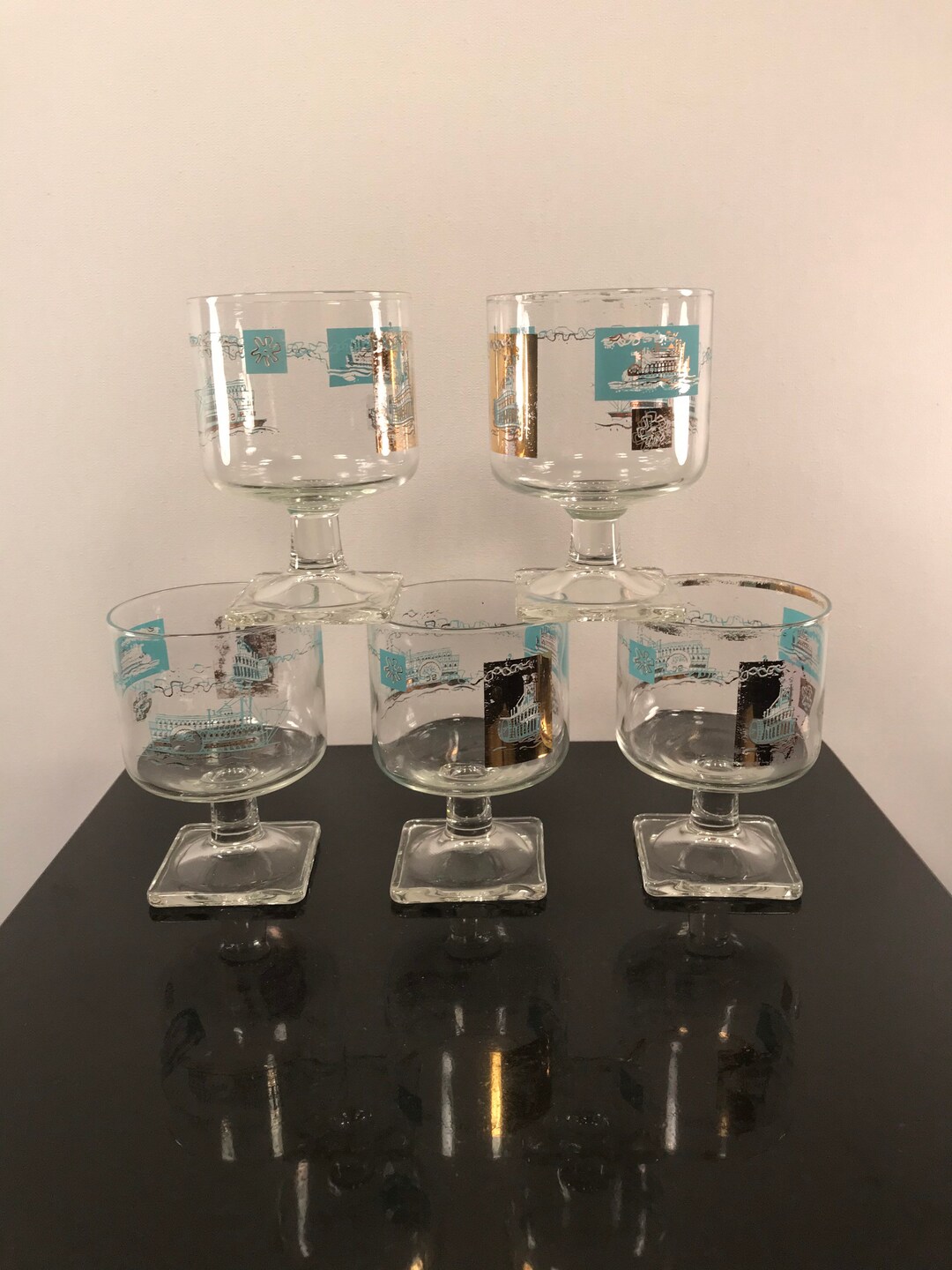 MCM Cocktail Glasses - Etsy