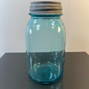 Vintage Blue Ball Mason Jar - Etsy