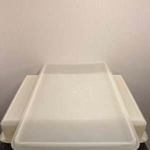 Vintage White Tupperware Container - Etsy