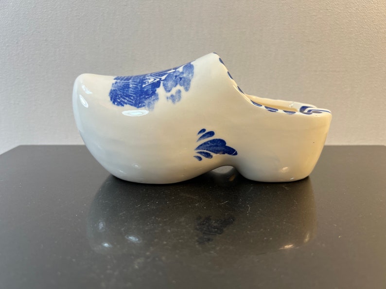 Vintage Dutch Ceramic Delft Shoe - Etsy