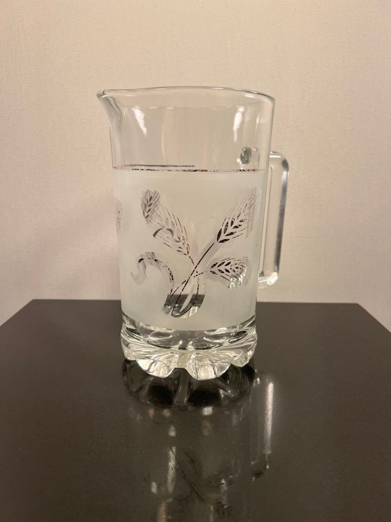 Vintage Italian Glass Pitcher - Etsy